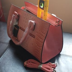 Diophy | Bags | Salmon Faux Gator Purse | Poshmark